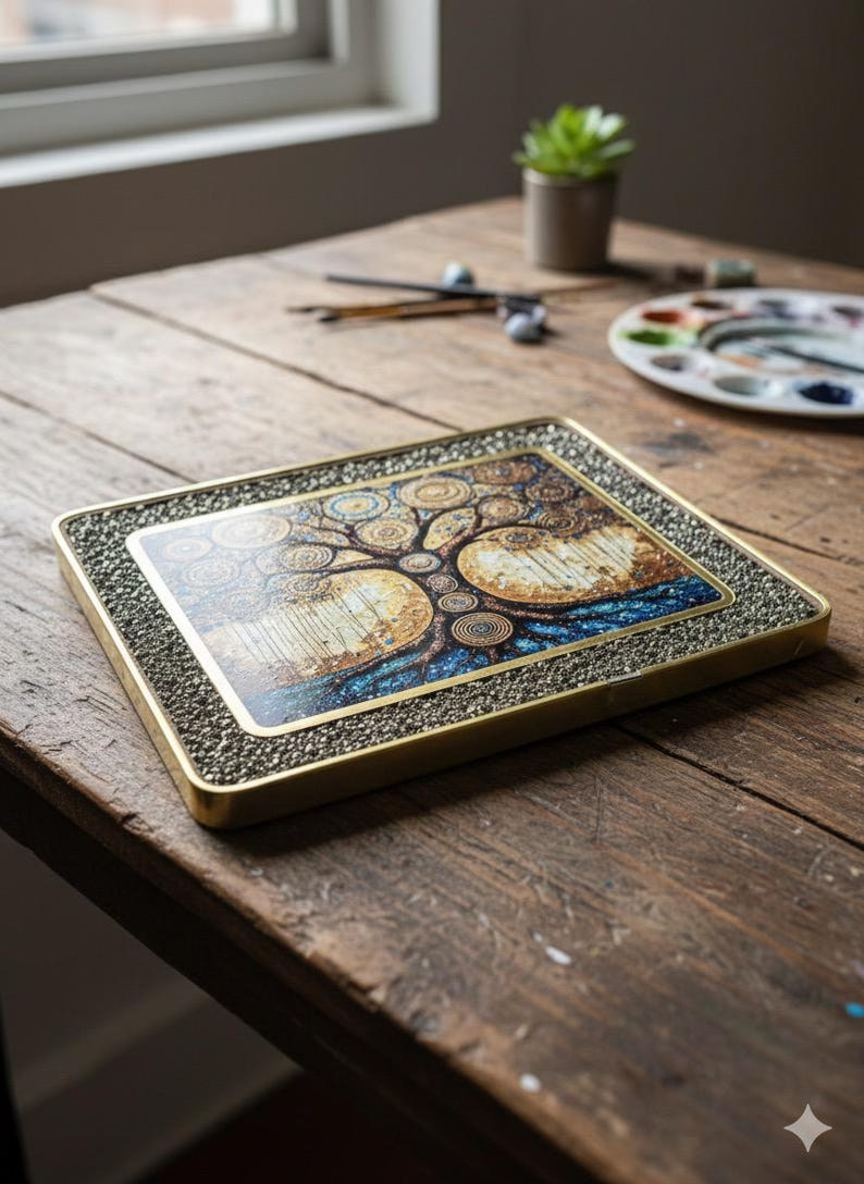 Tree of Life Art • Raw Pyrite Stone Frame (8x10 Inch) - Etsy