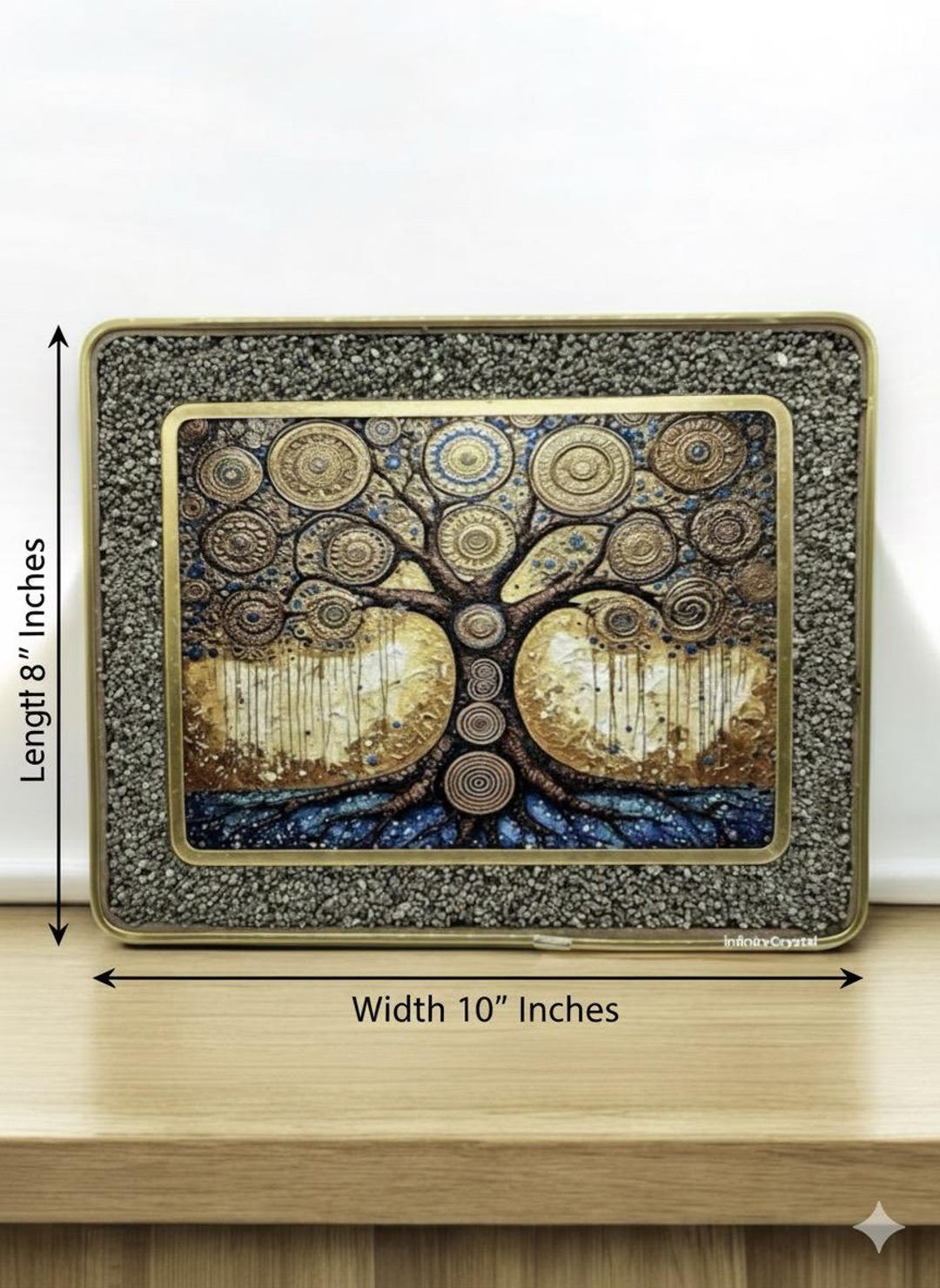 8x10 Pyrite Stone Frame Art – Tree of Life, Feng Shui Wealth Decor - Etsy