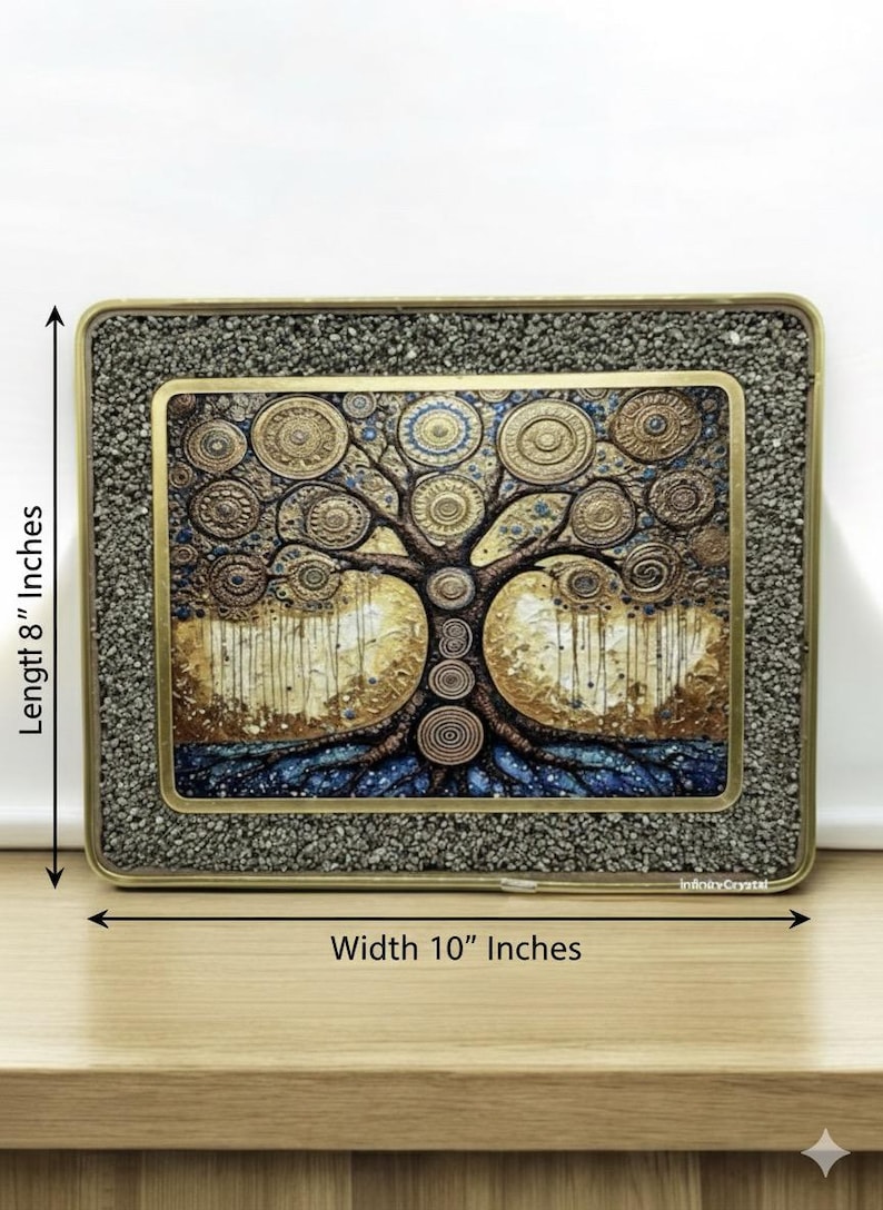 Tree of Life Art • Raw Pyrite Stone Frame (8x10 Inch) - Etsy