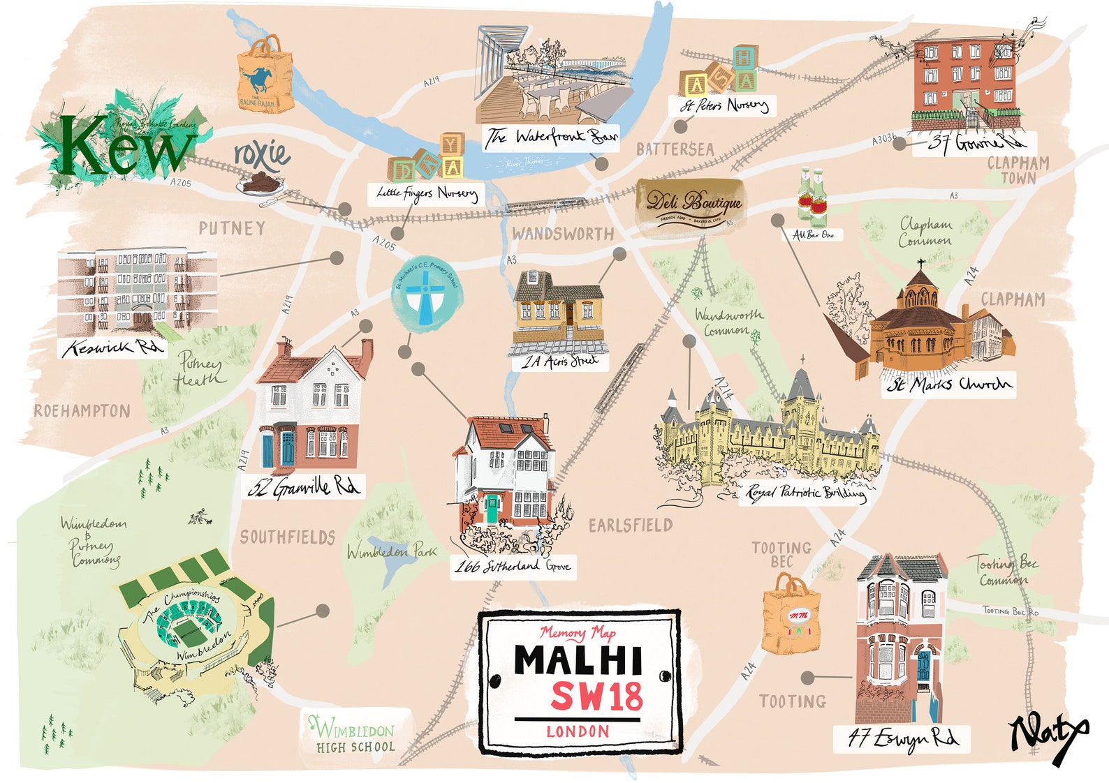 PRINTED Personalised Inky Memory Maps Custom Map - Etsy