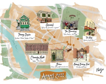 PRINTED Personalised Inky Memory Maps Custom Map - Etsy