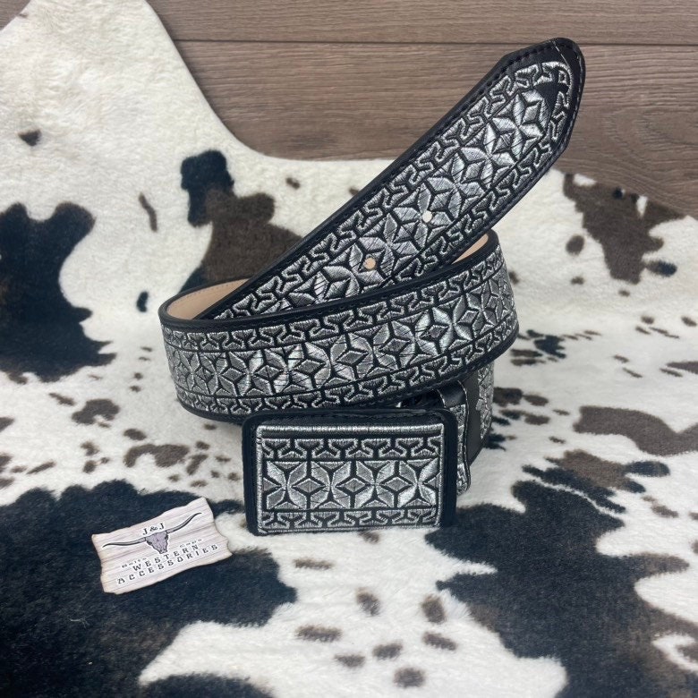 Beautiful Embroidered Mens Western Cowboy Rodeo Belt - Etsy