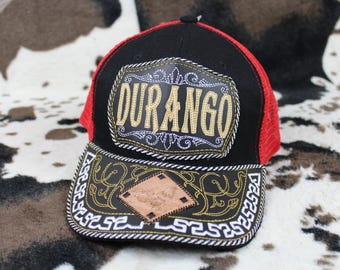 DURANGO MEXICO Rooster Gallo Embroidered Western Rodeo HAT Adjustable ...