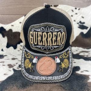 Guerrero Gorra Vaquera Gallo, Charro Mesh Trucker Rooster Cap, Mexico ...