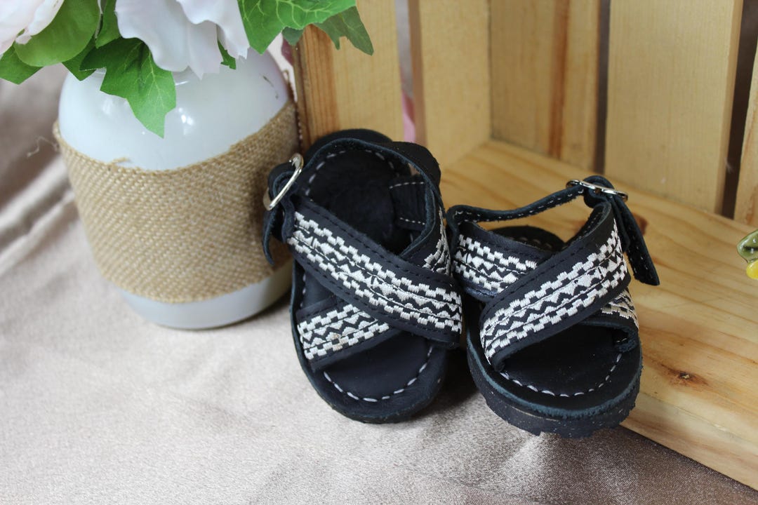 Kids & Baby Two Strap Cross Over, Embroidered Mexican Huaraches Sandals ...