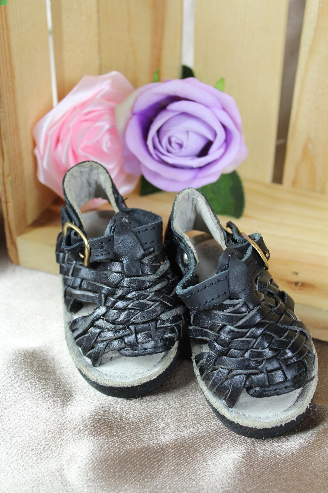Youth Kids & Baby Black Pachuco Mexican Leather Huaraches - Etsy