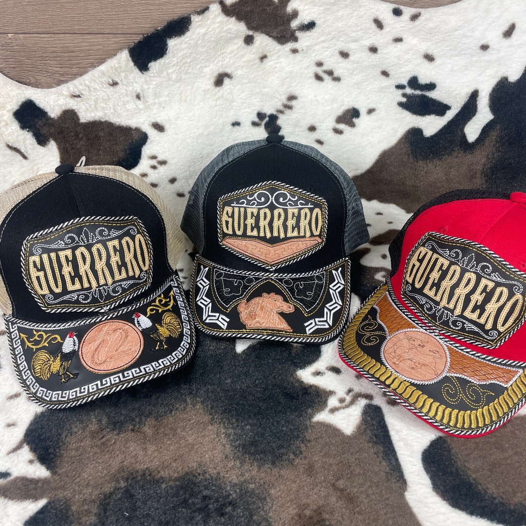 Guerrero Gorra Vaquera Gallo, Charro Mesh Trucker Rooster Cap, Mexico ...