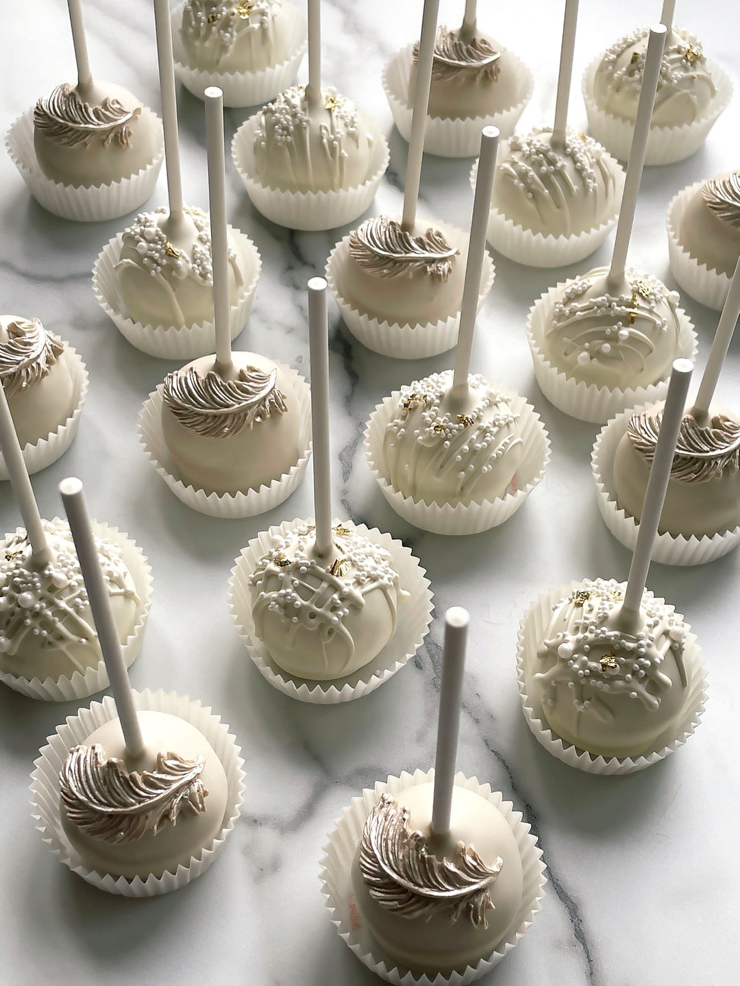 Luxury Wedding/party/birthday Favour Cake Pops. Chocolate/vanilla ...