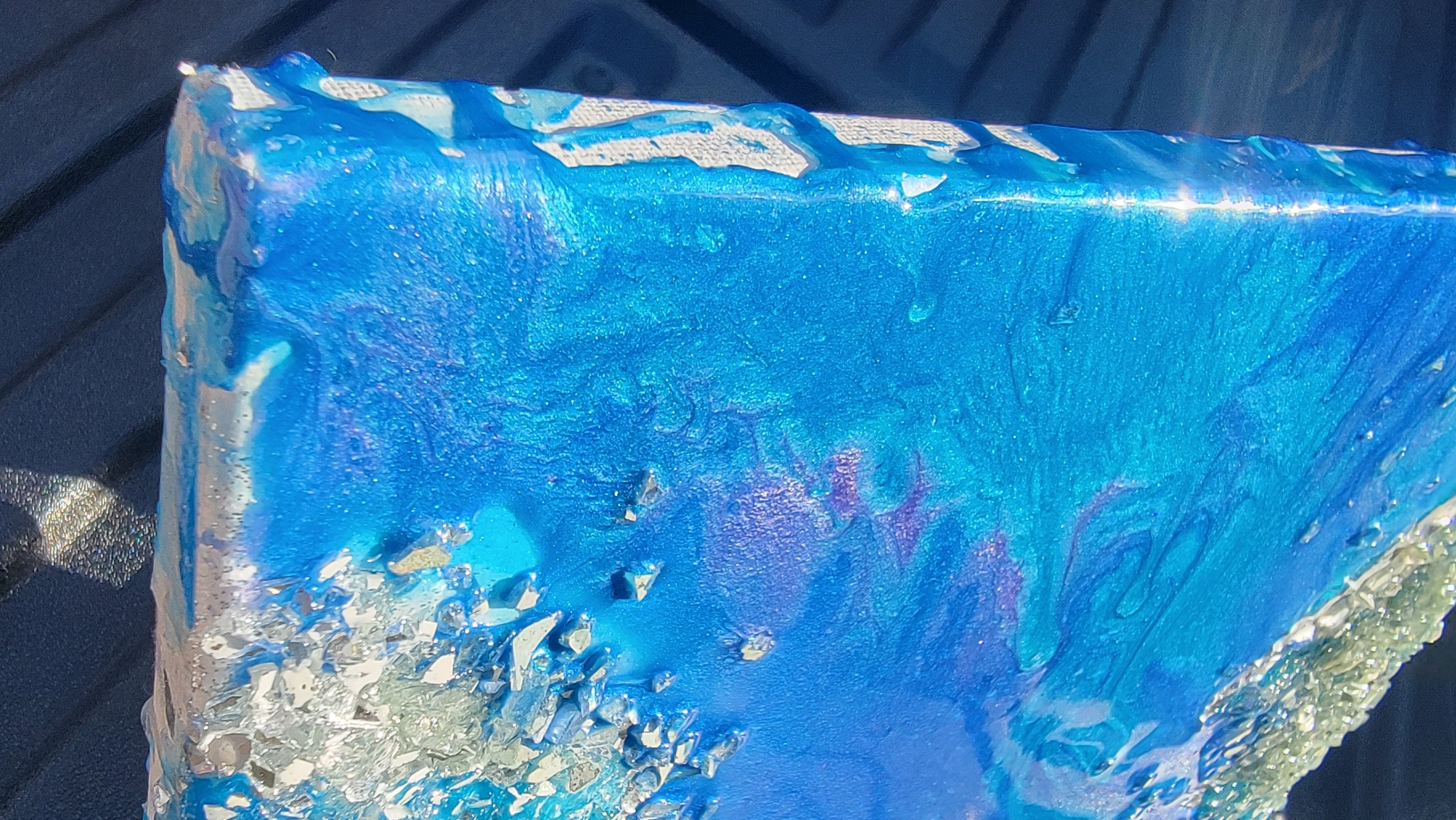 Blue Geode Wall Art, Geode Resin Art, Geode Wall Decor, Sapphire Geode ...