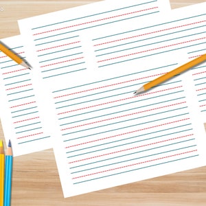 Lined Paper Printable Kids Practice Writing Sheets Homeschool ...