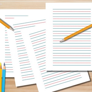 Lined Paper Printable Kids Practice Writing Sheets Homeschool ...