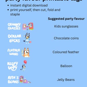 Bluey Party Printables - Etsy