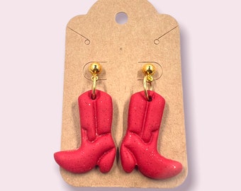 Cowboy Boot Earrings - Etsy