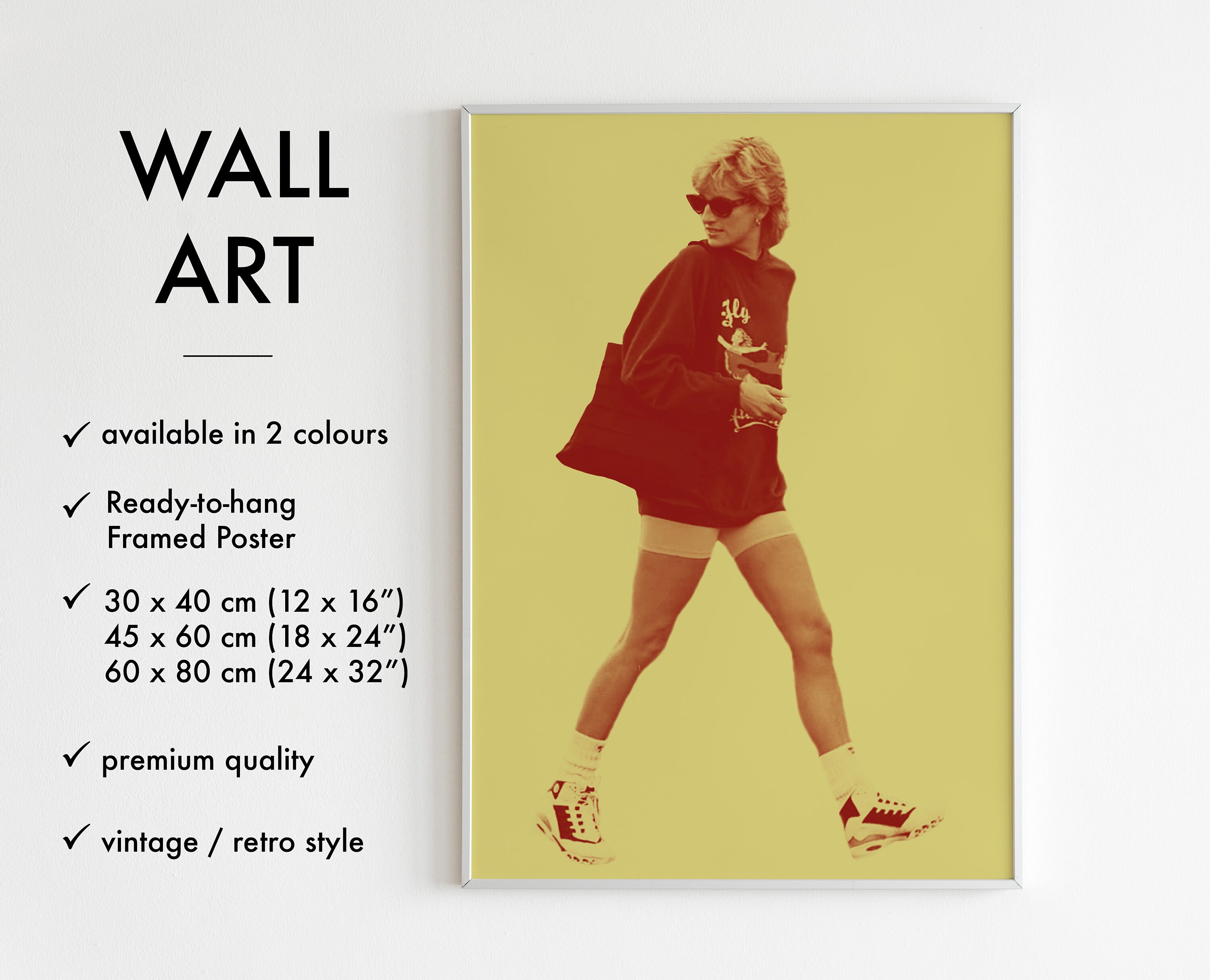 Lady Diana Poster Vintage Retro Poster Home Decor Lady - Etsy