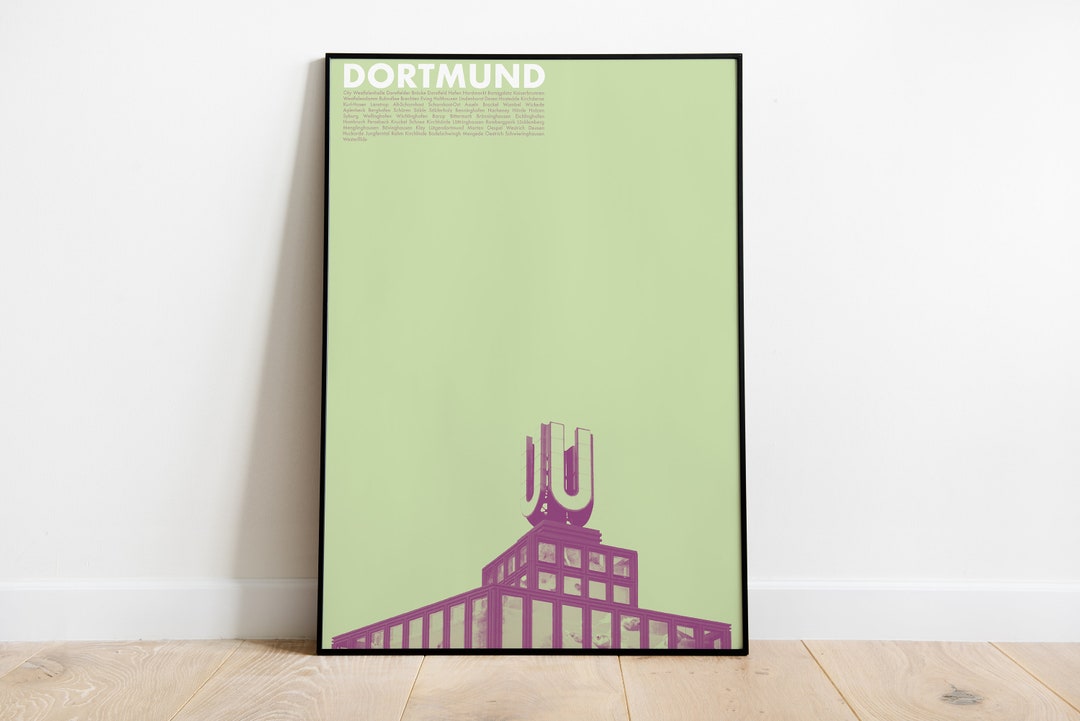 Dortmund Poster Wandkunst Vintage Poster Dortmunder U Retro Poster ...