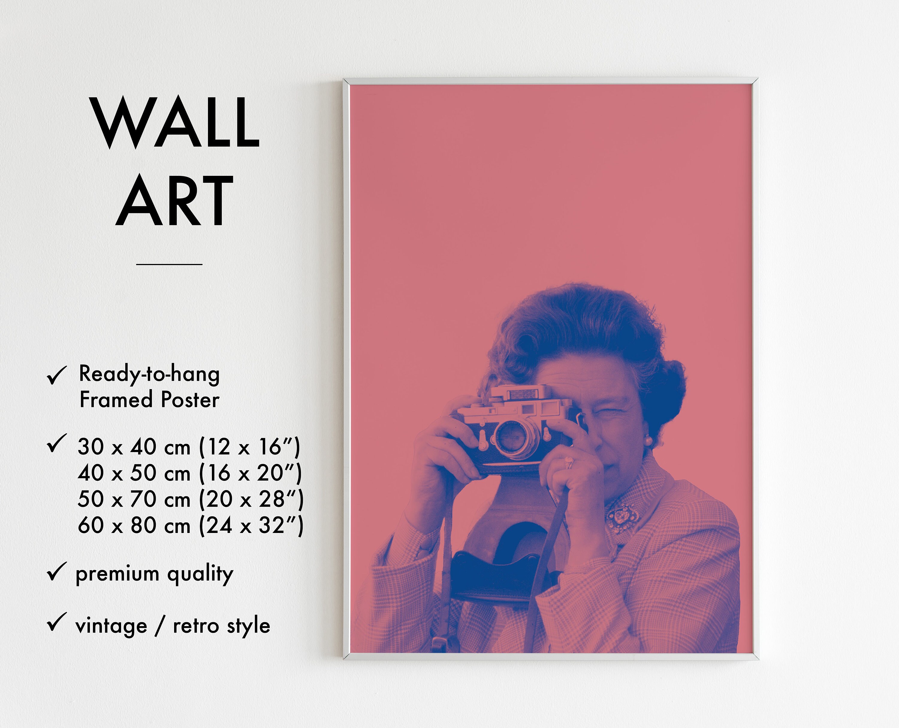 Queen Elizabeth II Pop Art Wall Decor Vintage Retro Posters Great ...