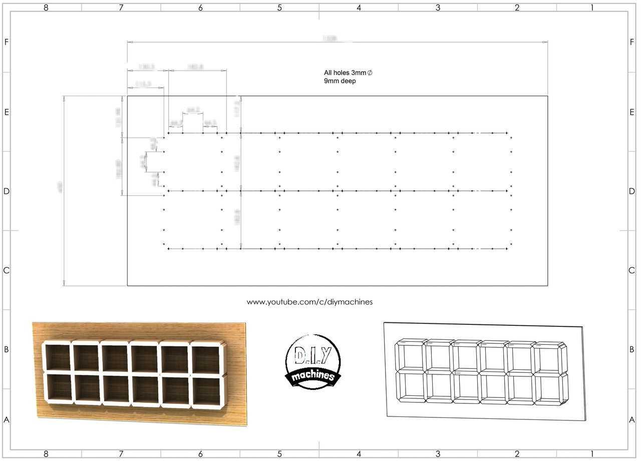 CAD Drawing for Giant Hidden Shelf Edge Wall Clock - Etsy