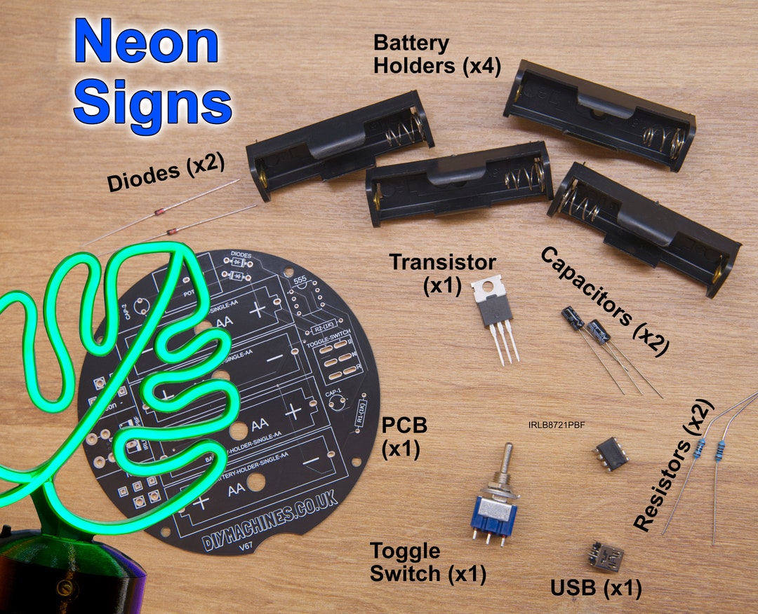 Desktop Neon Sign - Electronics Kit - Etsy