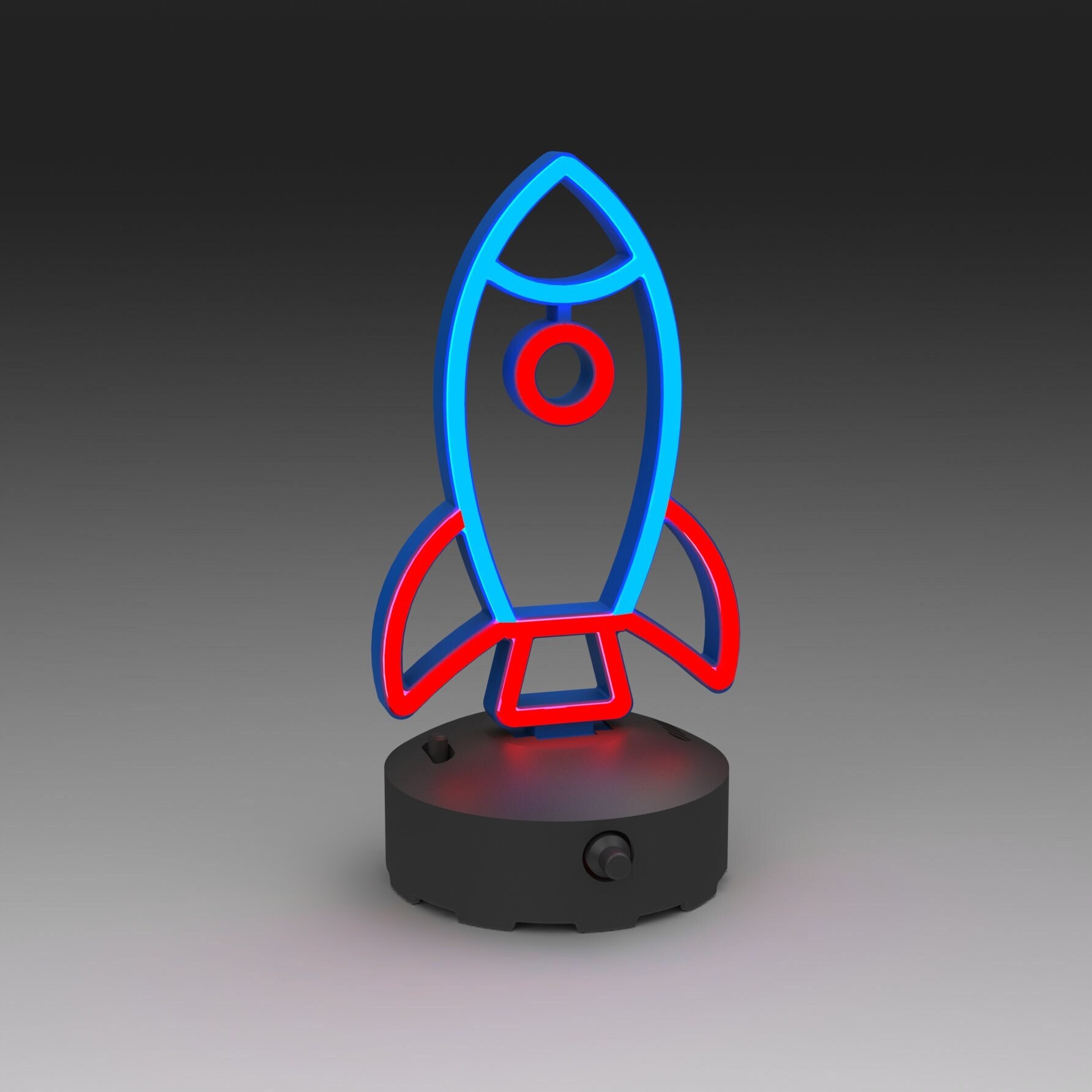 Neon Sign Rocket Shape standard & XL Version - Etsy