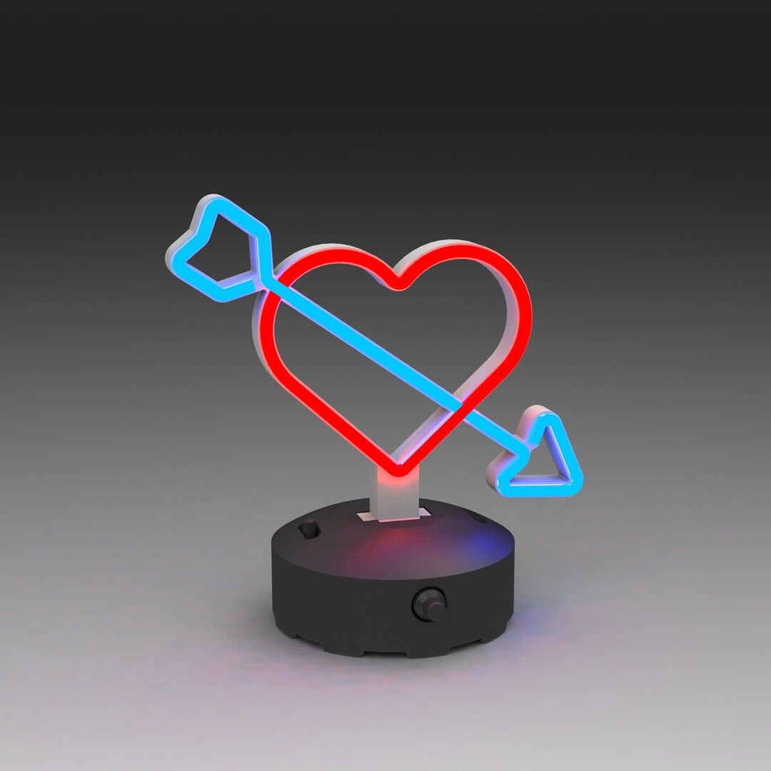 Neon Sign - Cupid Heart - Etsy