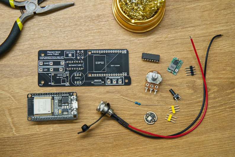 Recyled Filament Spool Smart Lamp Electronics Kit - Etsy