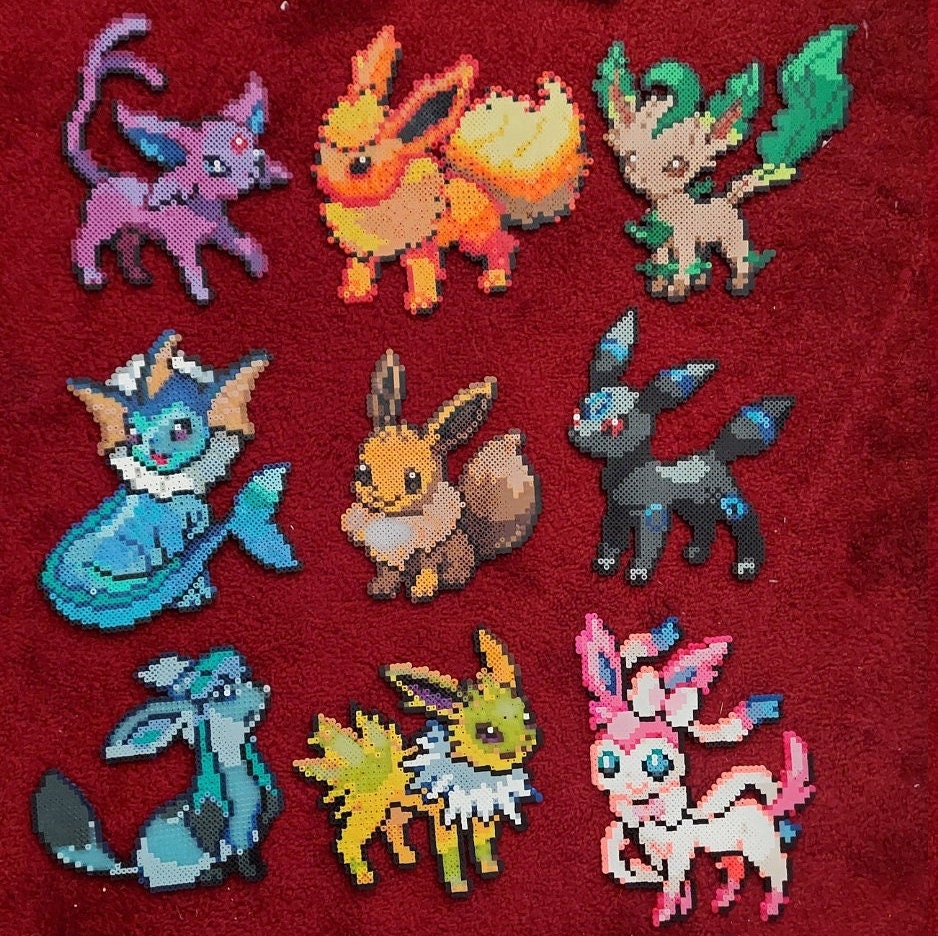 Eevee Evolution Perler Bead Sprite - Etsy