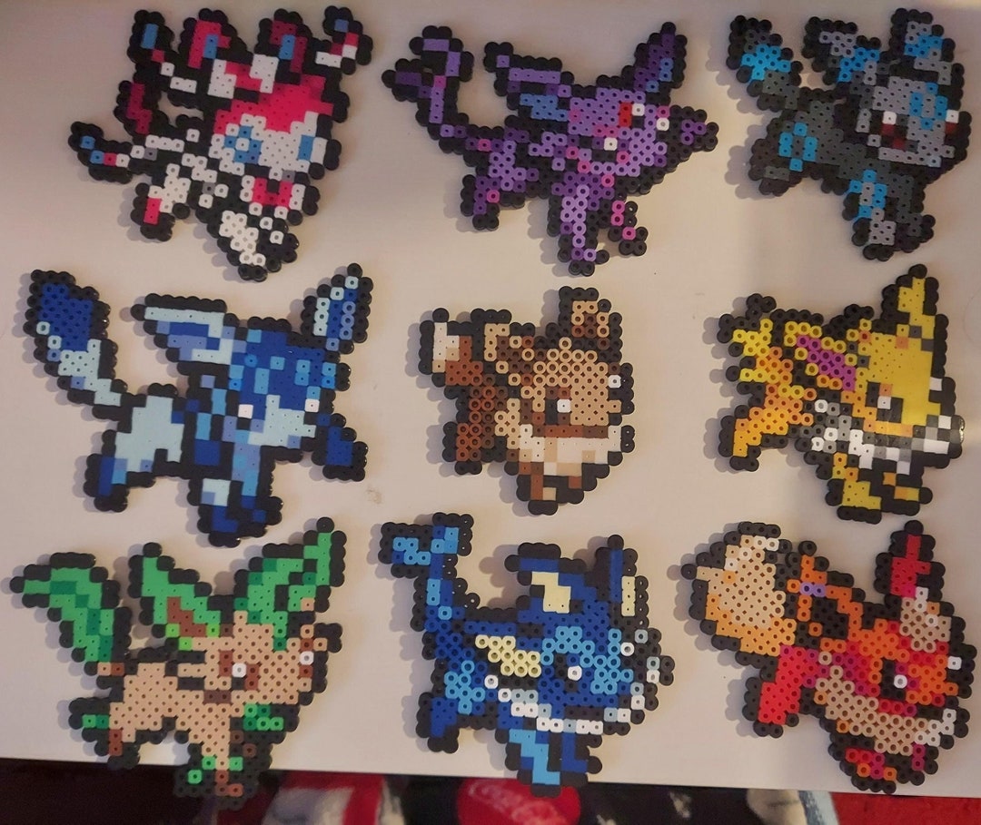 Mini Eevee Evolution Perler Bead Sprite - Etsy