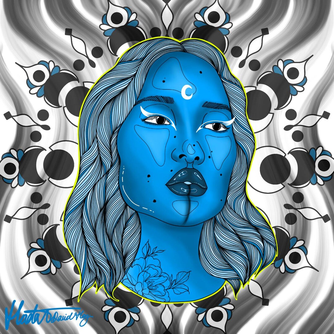 All the Lonely People Digital Art, Lonely People Art, Blue Drawing ...