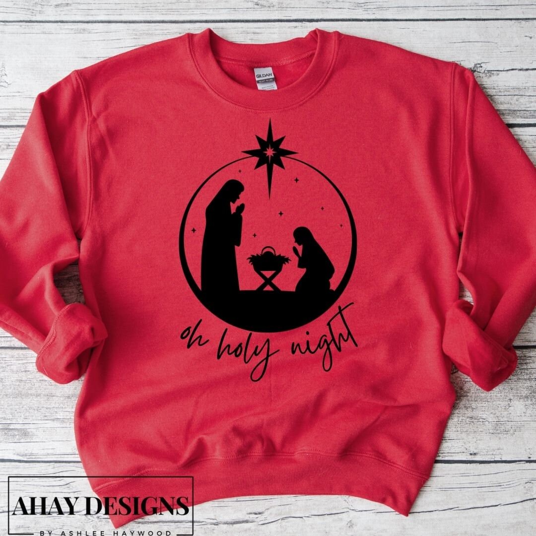 Oh Holy Night Svg Nativity Svg Christmas Svg Jesus Svg Christian Svg ...