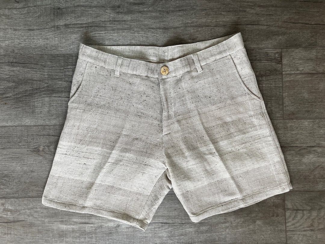 OUTLET Traditional Shorts in Natural Handwoven Nettle/cotton - Etsy