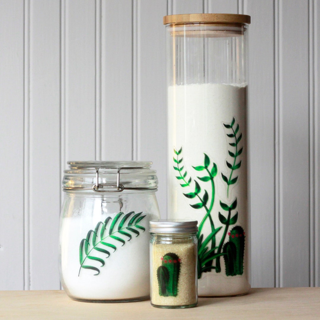 Botanical Pattern Pantry Jar Labels | Kitchen | Made of Wood Pulp ...