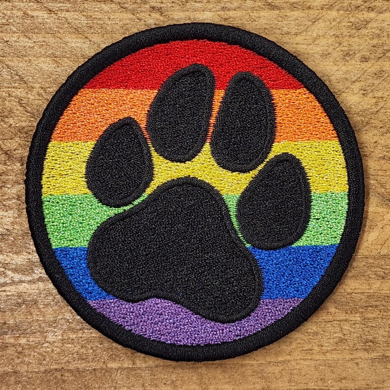 LGBTQ Furry Paw Embroidered Pride Patches - Etsy