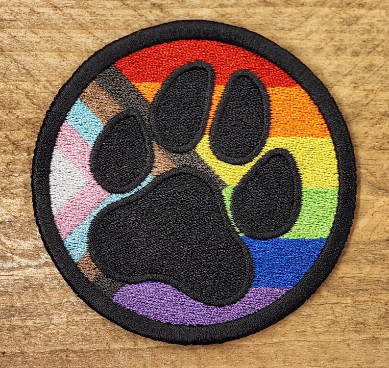LGBTQ Furry Paw Embroidered Pride Patches - Etsy