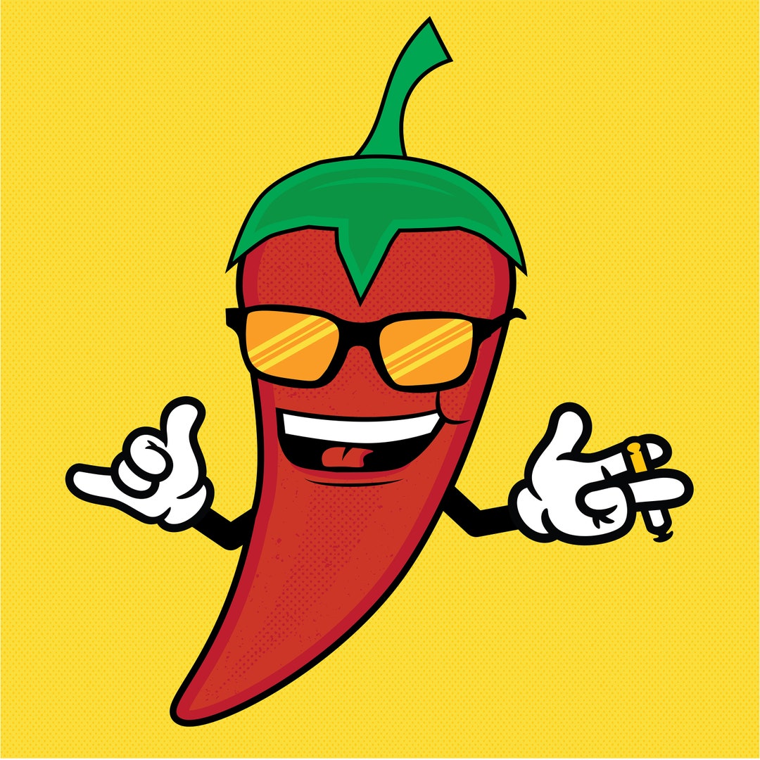 Cartoon Pepper SVG, Clip Art, Logo, Shirt Art, Cartoon, Vector - Etsy