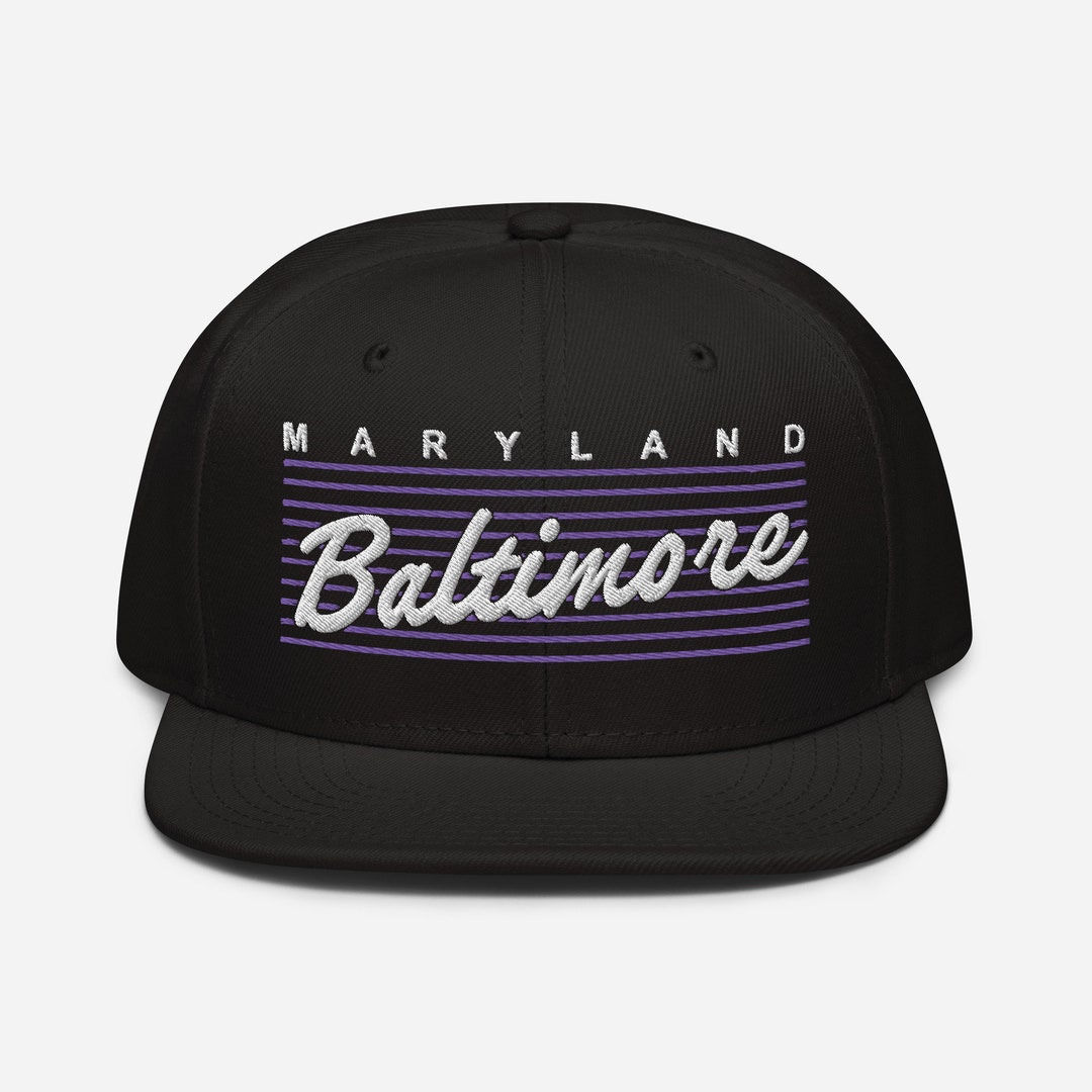 Baltimore Maryland Retro 90s Stripes Snapback Hat - Etsy