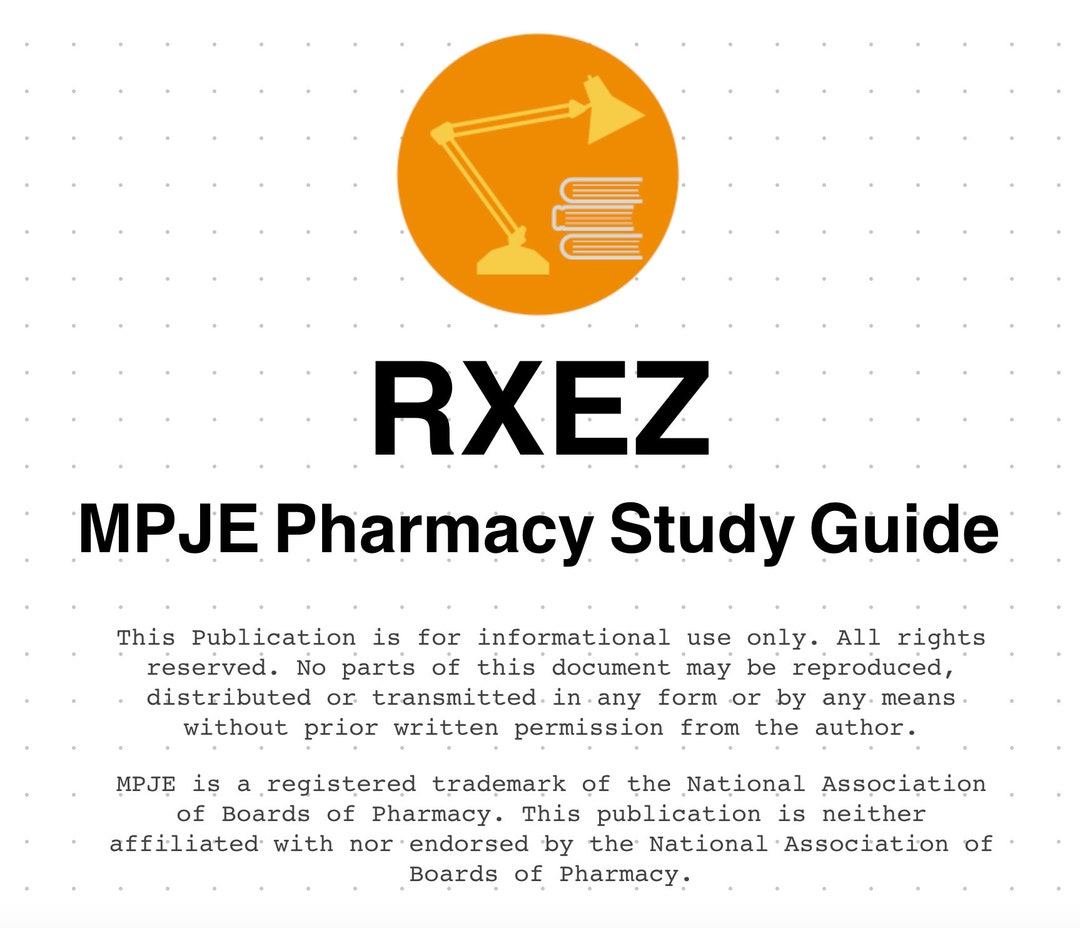 MPJE Study Guide: Multistate Pharmacy Jurisprudence Examination - Etsy