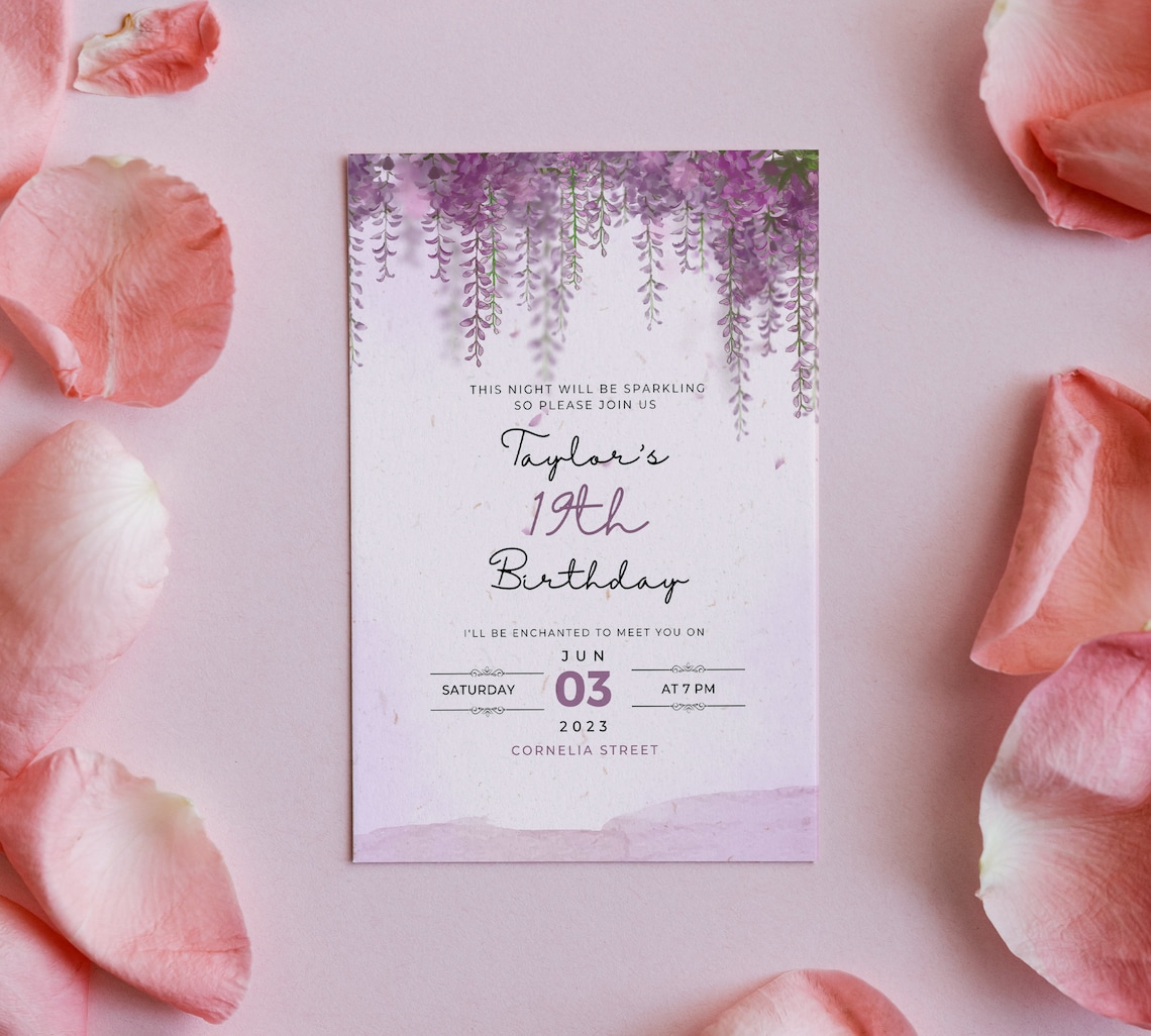 Taylor Swift Party Invitation Enchanted Themed Digital Invite Self ...