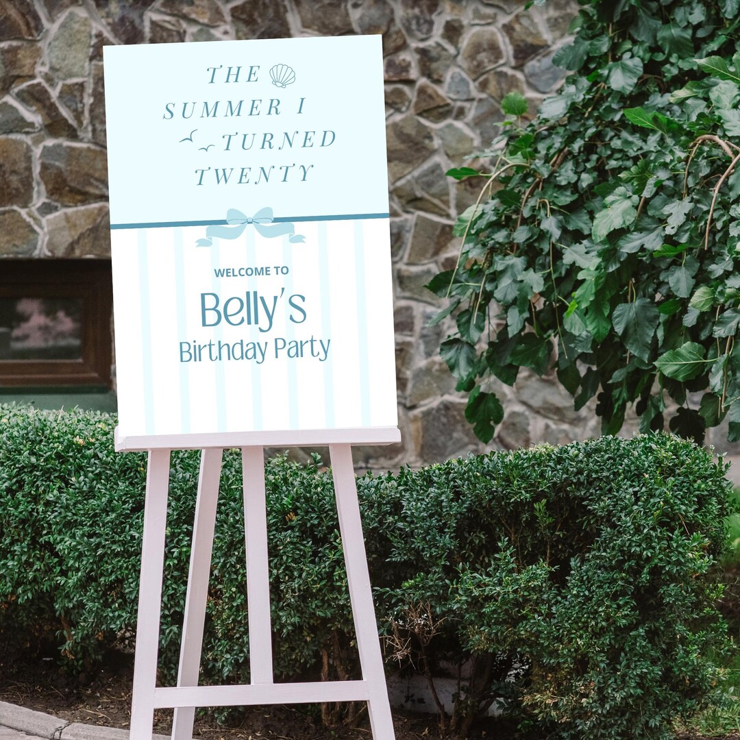 The Summer I Turned Pretty Welcome Sign: Beach Birthday Party Decor ...
