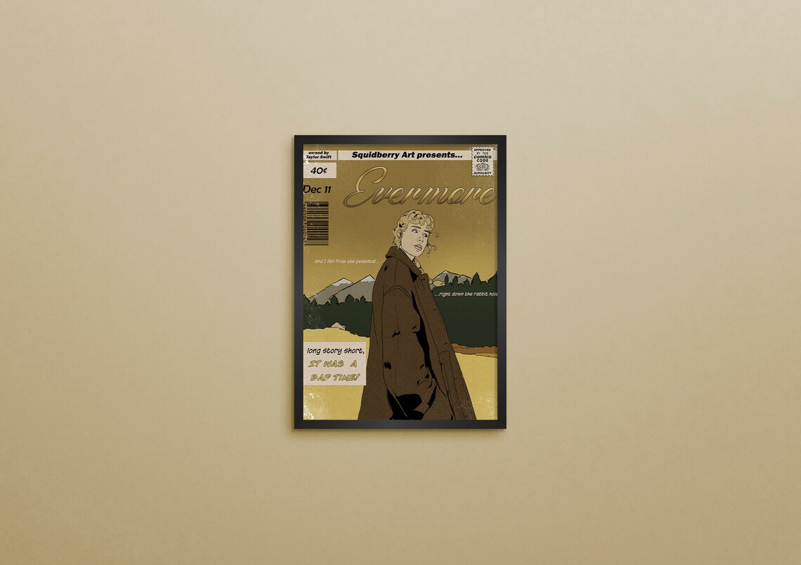 Taylor Swift Evermore Retro Vintage Comic Book Inspired Style Print ...