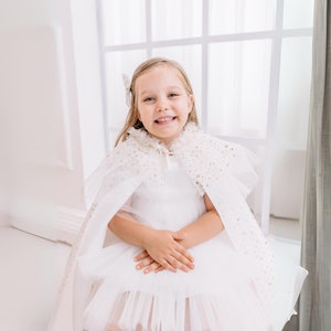 Kids Magic Cape With Tulle and Glowing Stars in Gold Printing,birthday ...