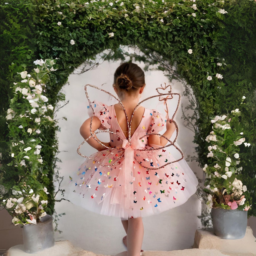 Glitter Butterfly Wings & Scepter Set, Fairy Tale Costume - Etsy