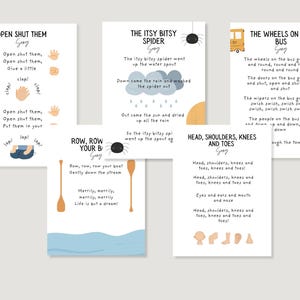 Children's Songs Posters Classroom Nursery Rhyme - Etsy