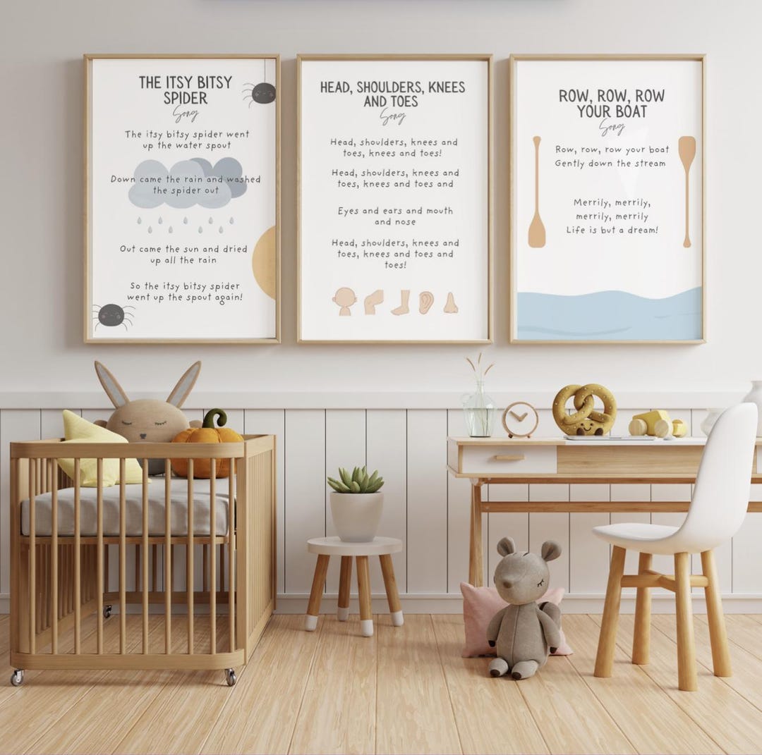 Children's Songs Posters Classroom Nursery Rhyme - Etsy