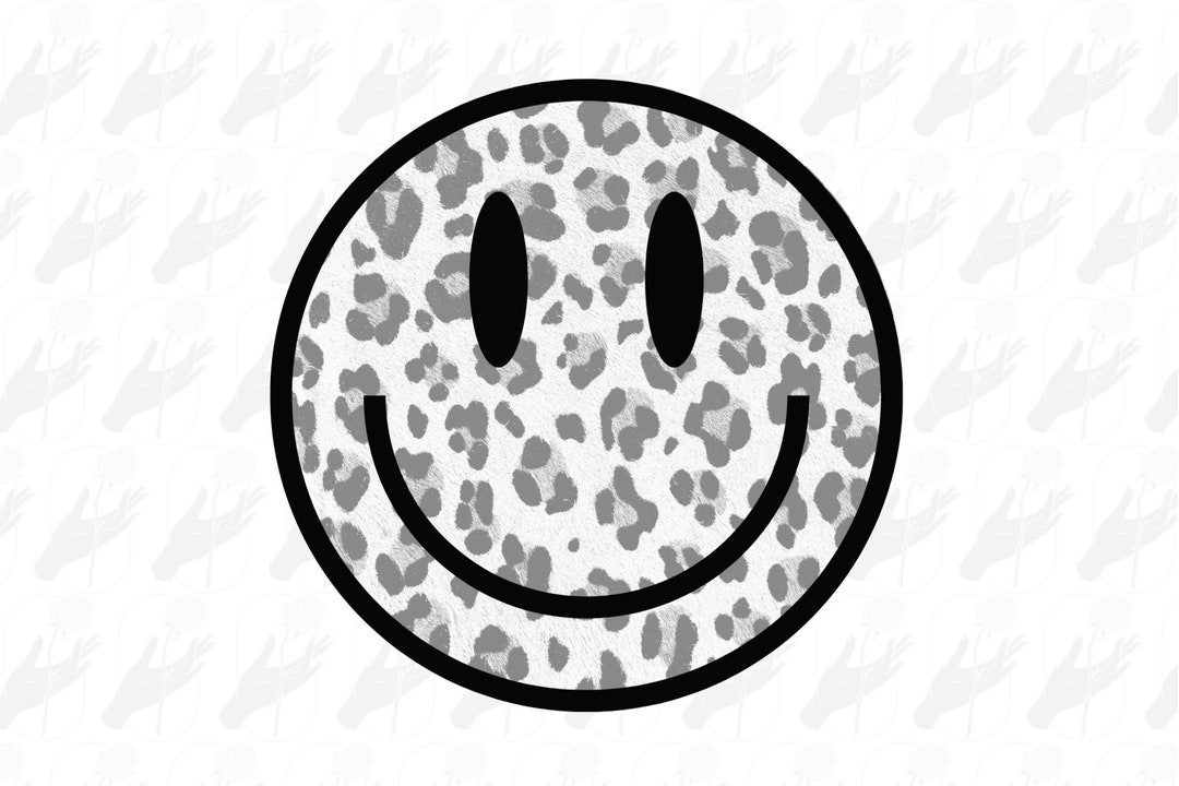 Smiley Face Leopard Print Smiley Trendy PNG Design - Etsy