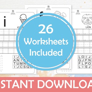 26 Printable Illustrated Alphabet Print Letters Preschool - Etsy