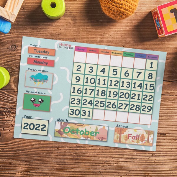 Montessori Calendar for Kids - Etsy