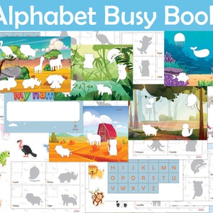 Alphabet Busy Book Printable, Toddler Busy Binder, ABC Quiet Book - Etsy