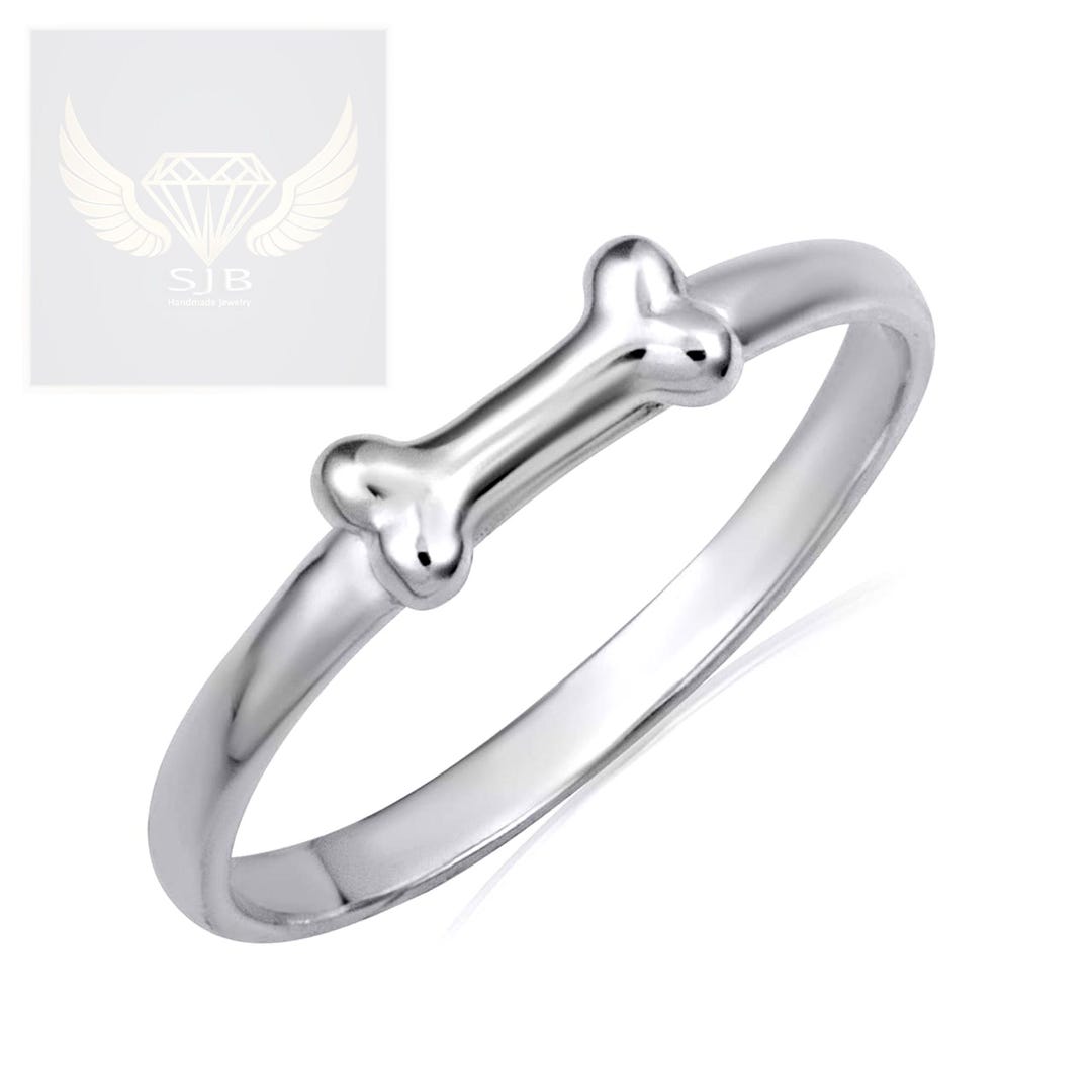 925 Sterling Silver Dog Bone Ring – Animal Lover Jewelry - Etsy