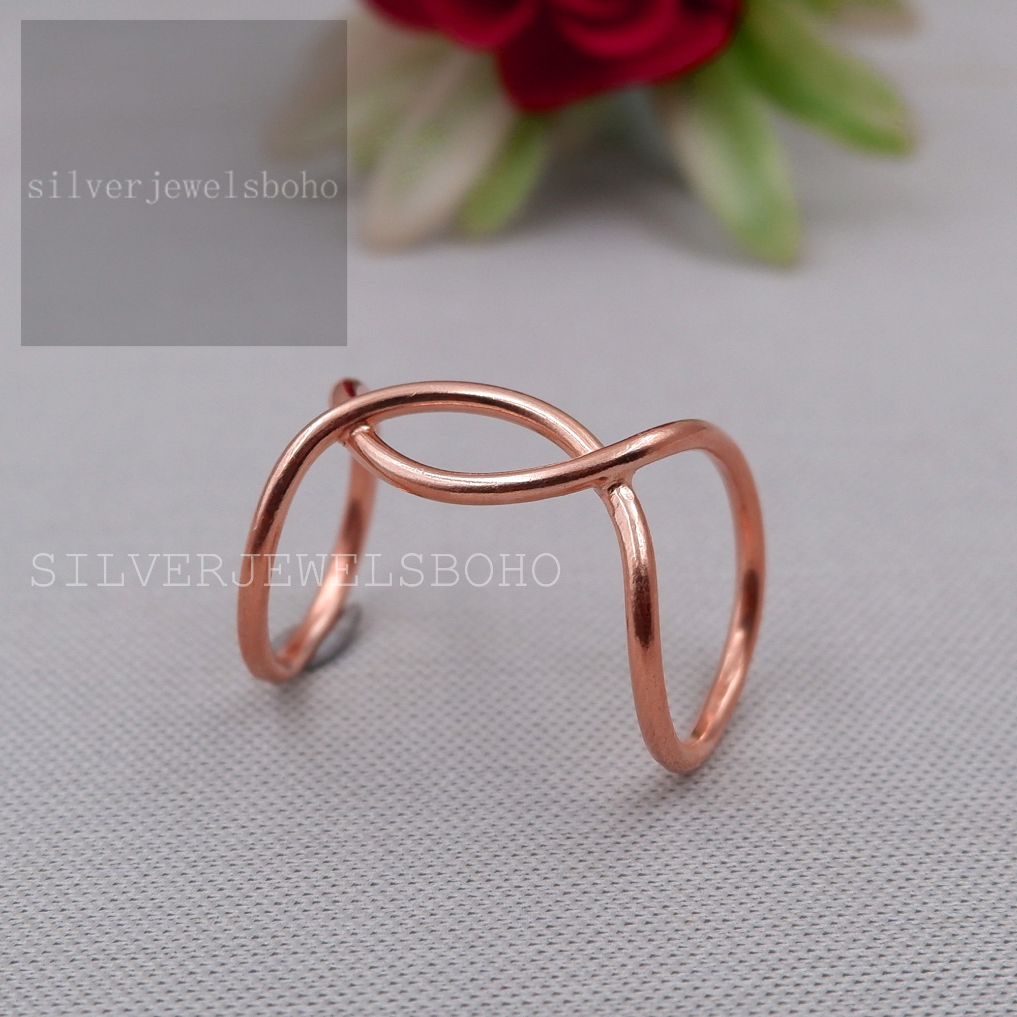 Copper Finger Splint Ring - Sterling Silver Lateral Deviation Arthritis ...