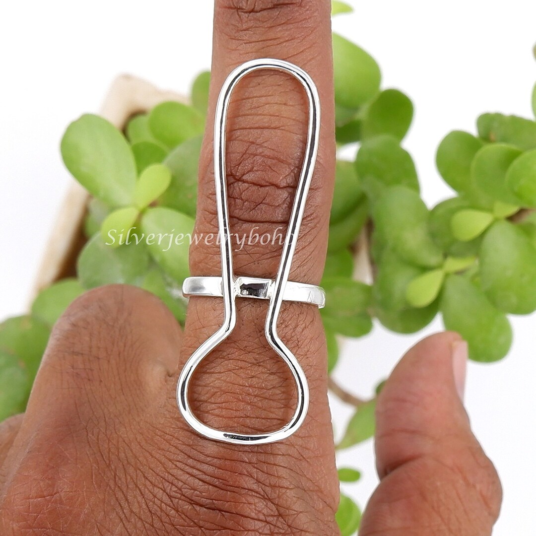Thumb Splint Ring Sterling Silver Splint Ring Swan Splint Ring Mallet ...